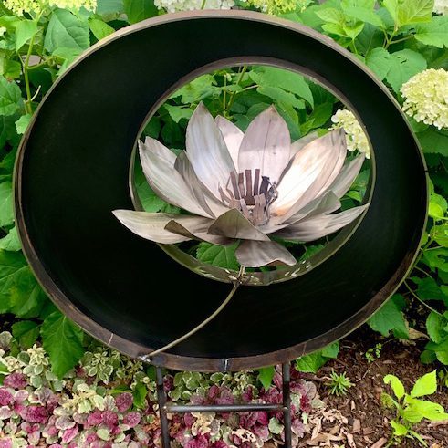 Zen Lotus | Serene Garden Sculpture | Ontario Canada | Soul Metal