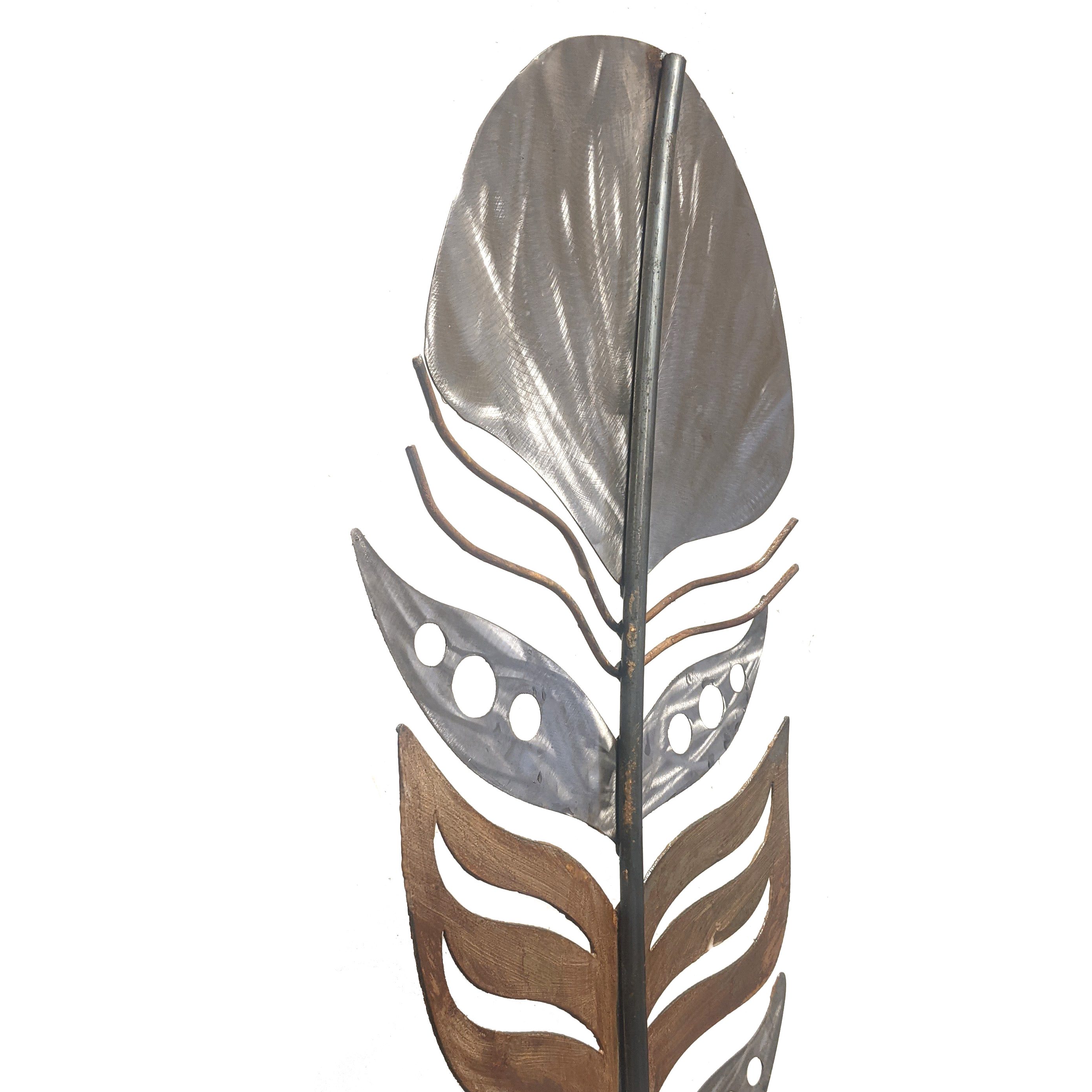 Mixed Metal Feather Sculpture - Soul Metal